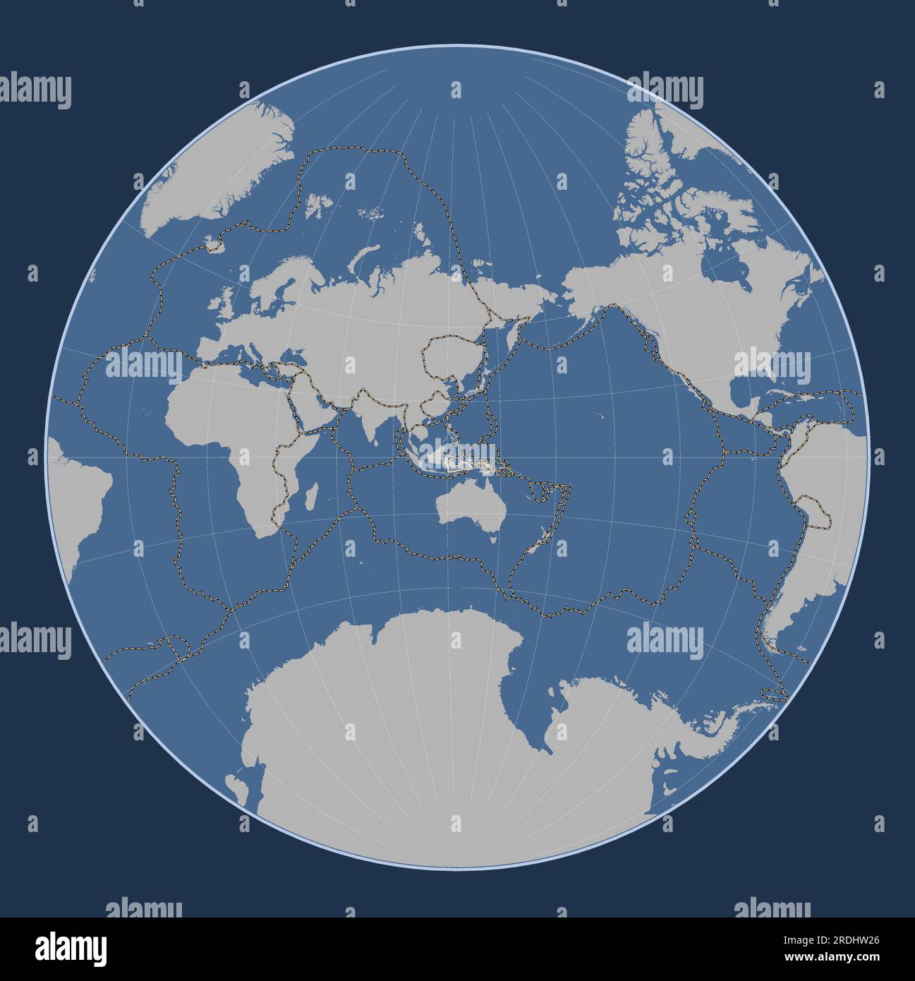 Shape Of The Banda Sea Tectonic Plate On The Solid Contour Map In The Lagrange Projection