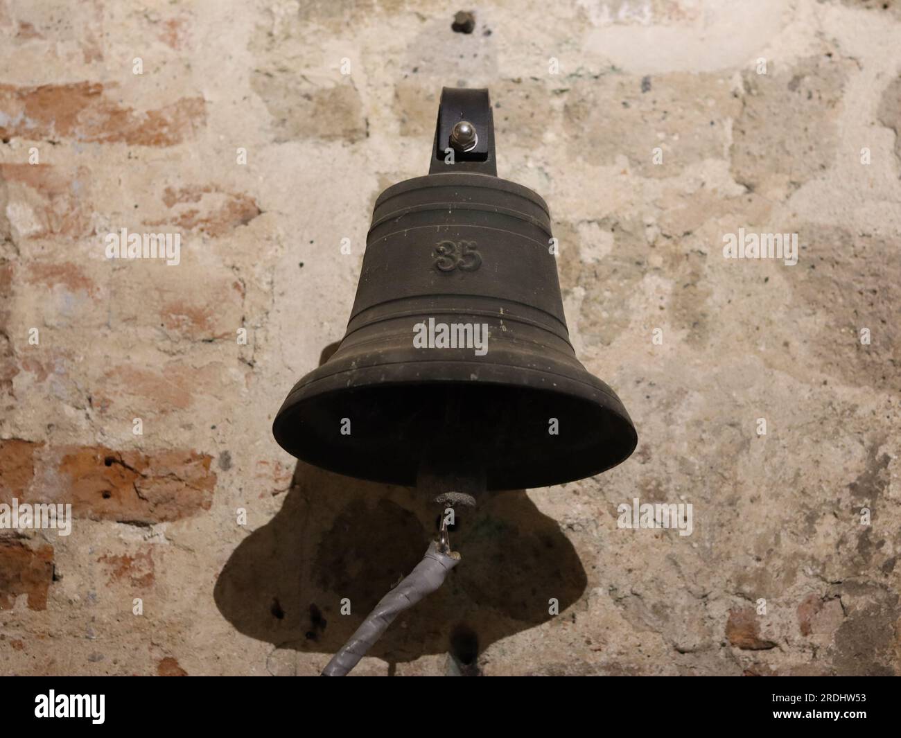 Bell inside the Sint-Nicolaaskapel (Chapelle Saint Nicolas) in Nijmegen ...