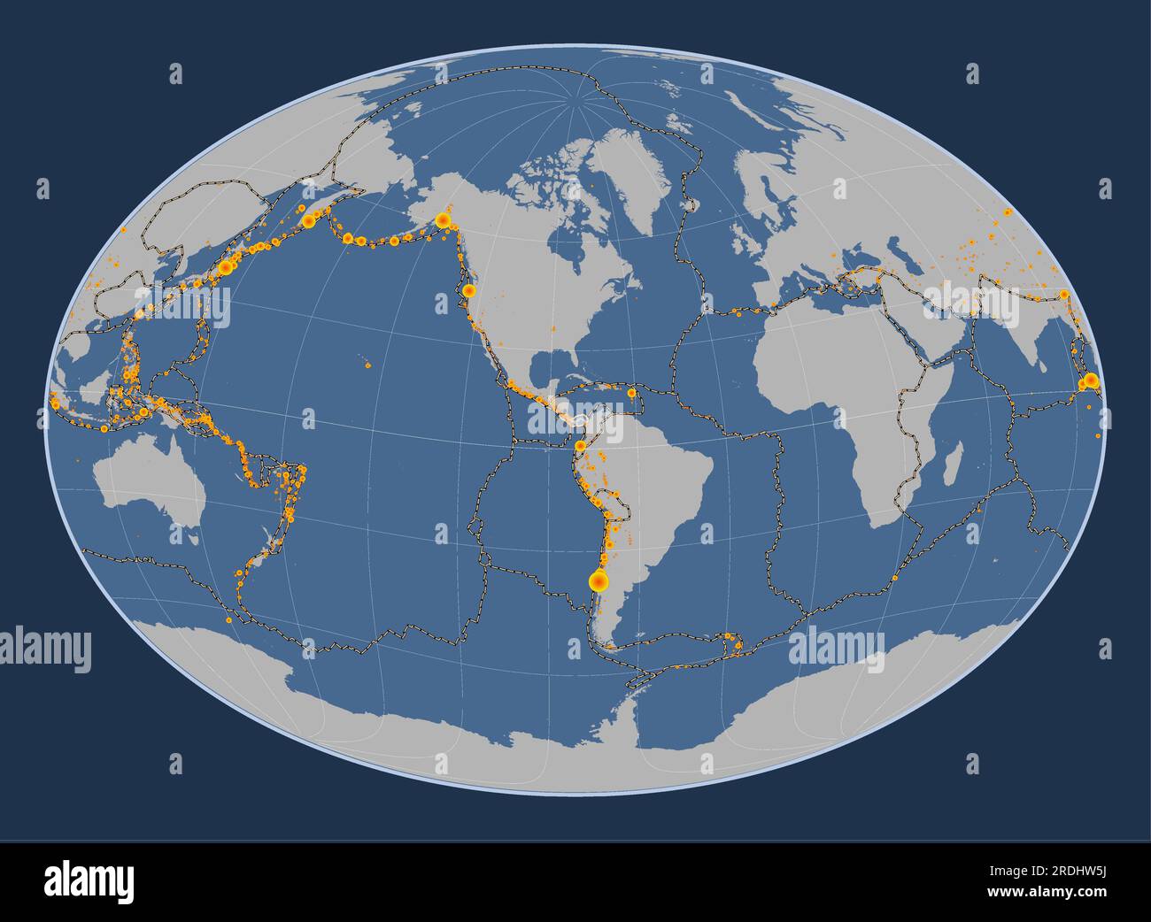 Shape Of The Panama Tectonic Plate On The Solid Contour Map In The Fahey Oblique Projection
