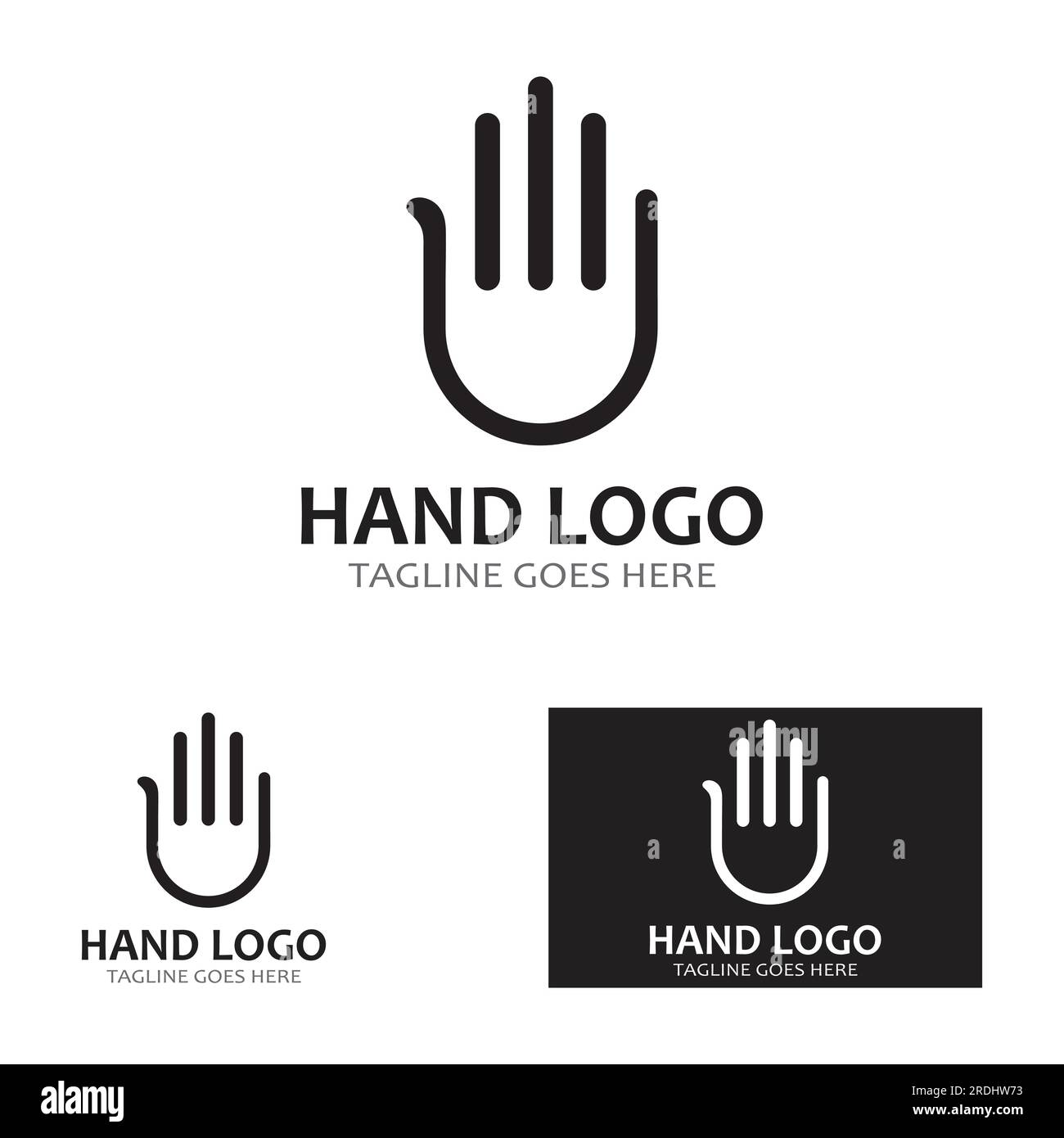 Hand logo icon vector design template Stock Vector Image & Art - Alamy