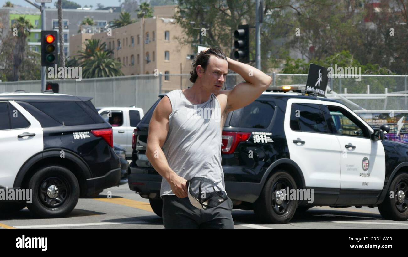 Los Angeles, California, USA 21st July 2023 Actor Luke Cook and SAG ...