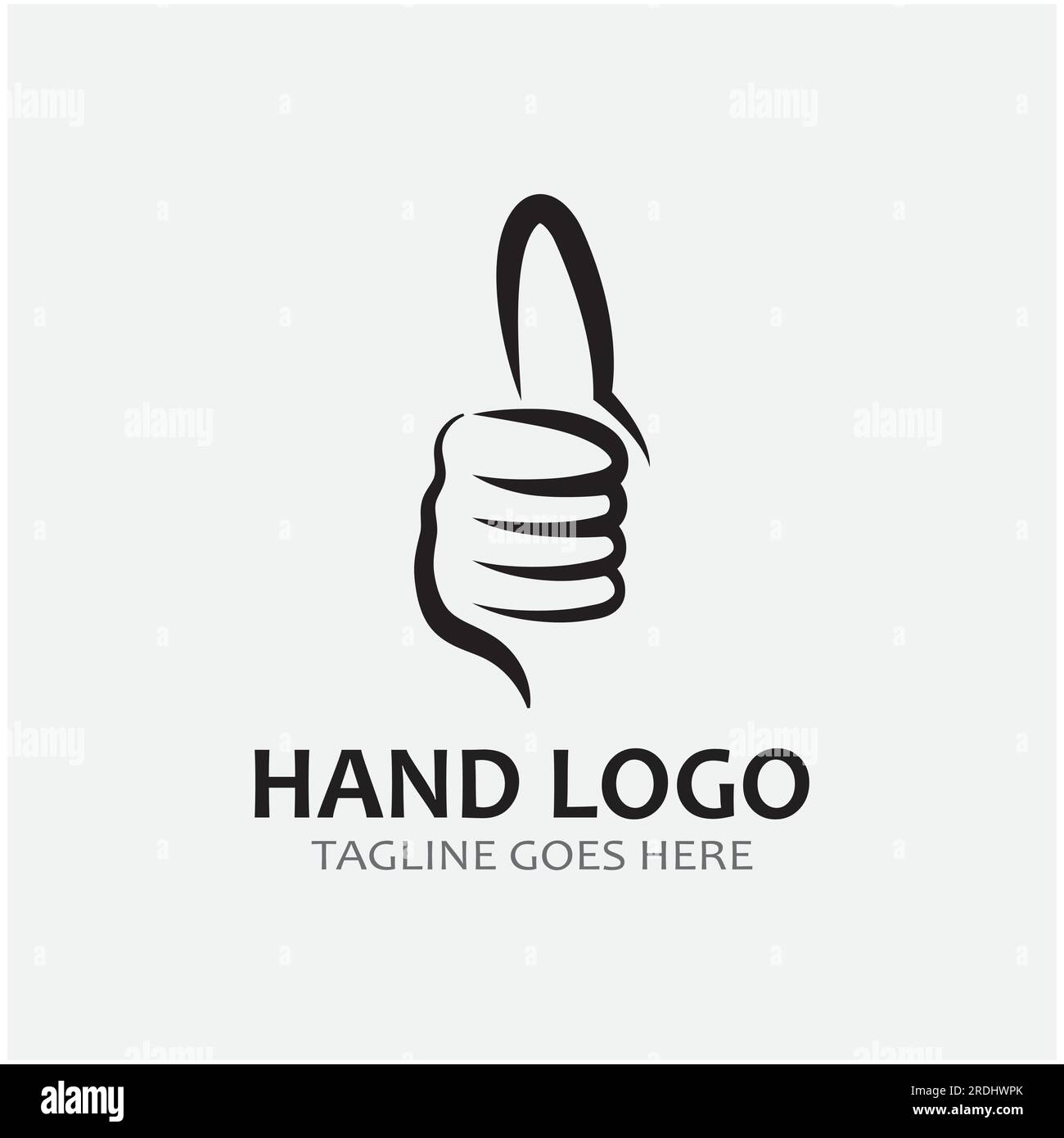 Hand design logo Cut Out Stock Images & Pictures - Alamy