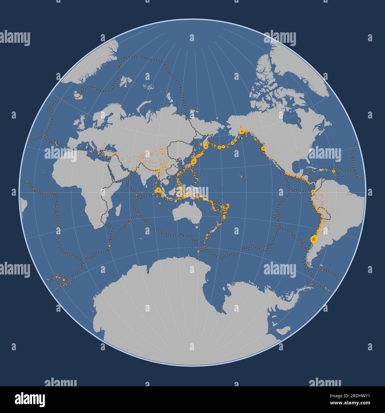 Shape Of The Caroline Tectonic Plate On The Solid Contour Map In The Lagrange Projection