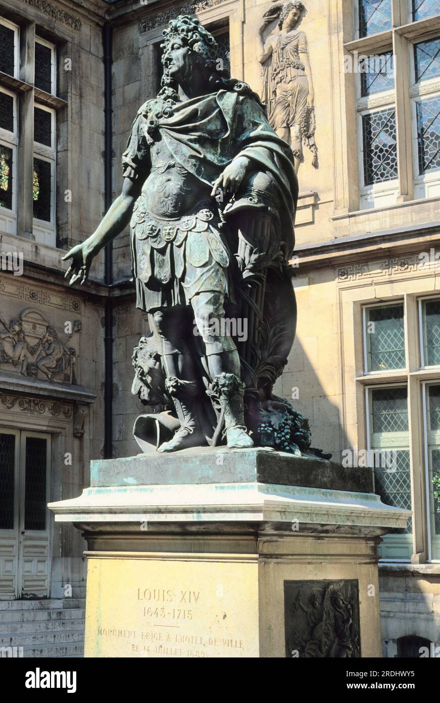 Paris France Musee Carnavalet statue of King Louis XIV dressed as Roman ...