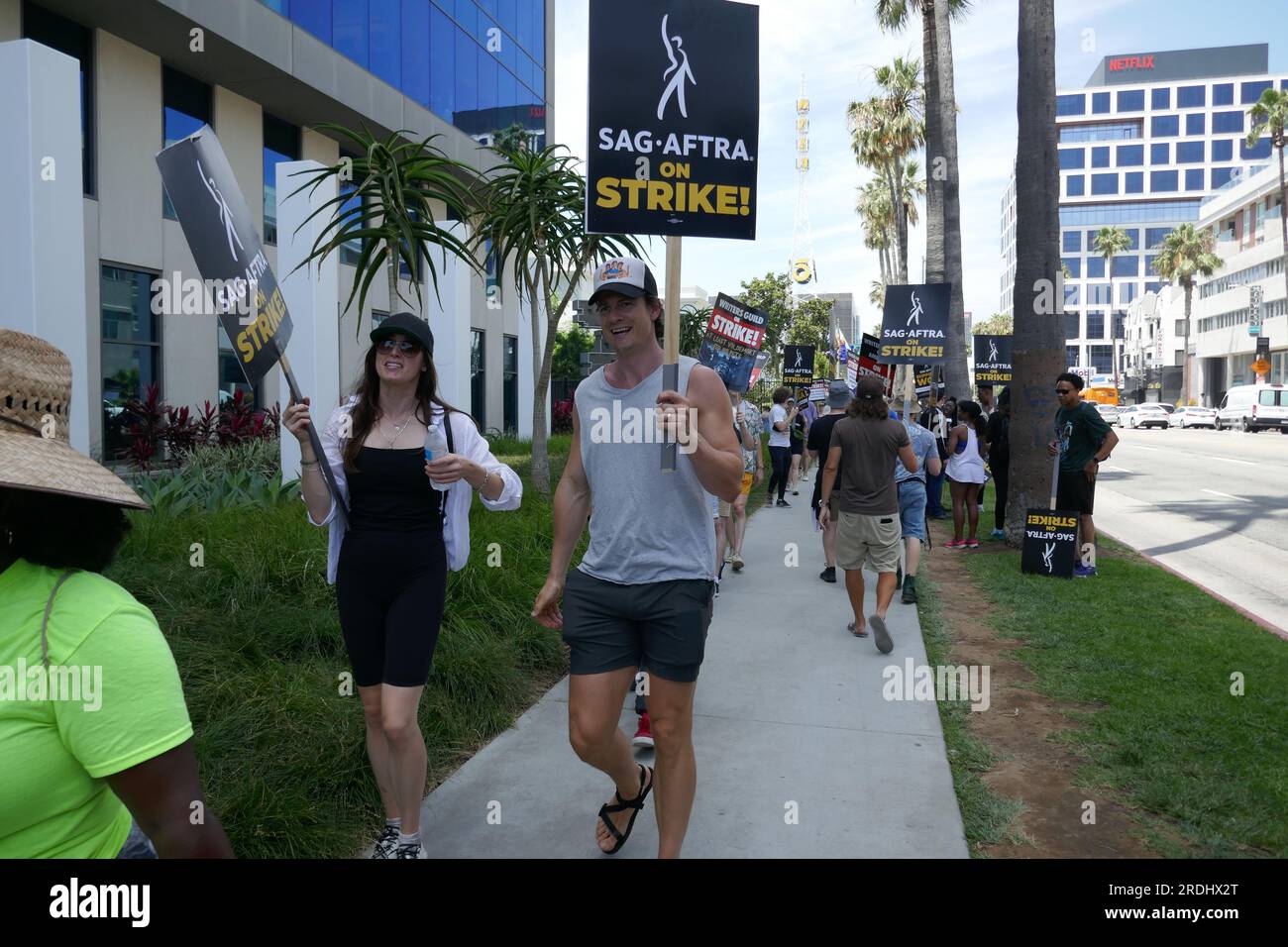 Los Angeles, California, USA 21st July 2023 Actor Luke Cook and SAG ...
