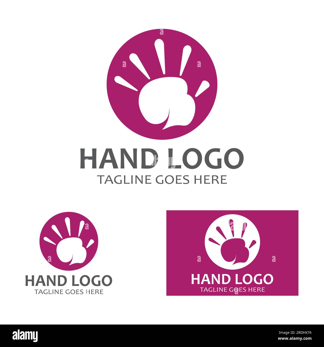Hand logo icon vector design template Stock Vector Image & Art - Alamy