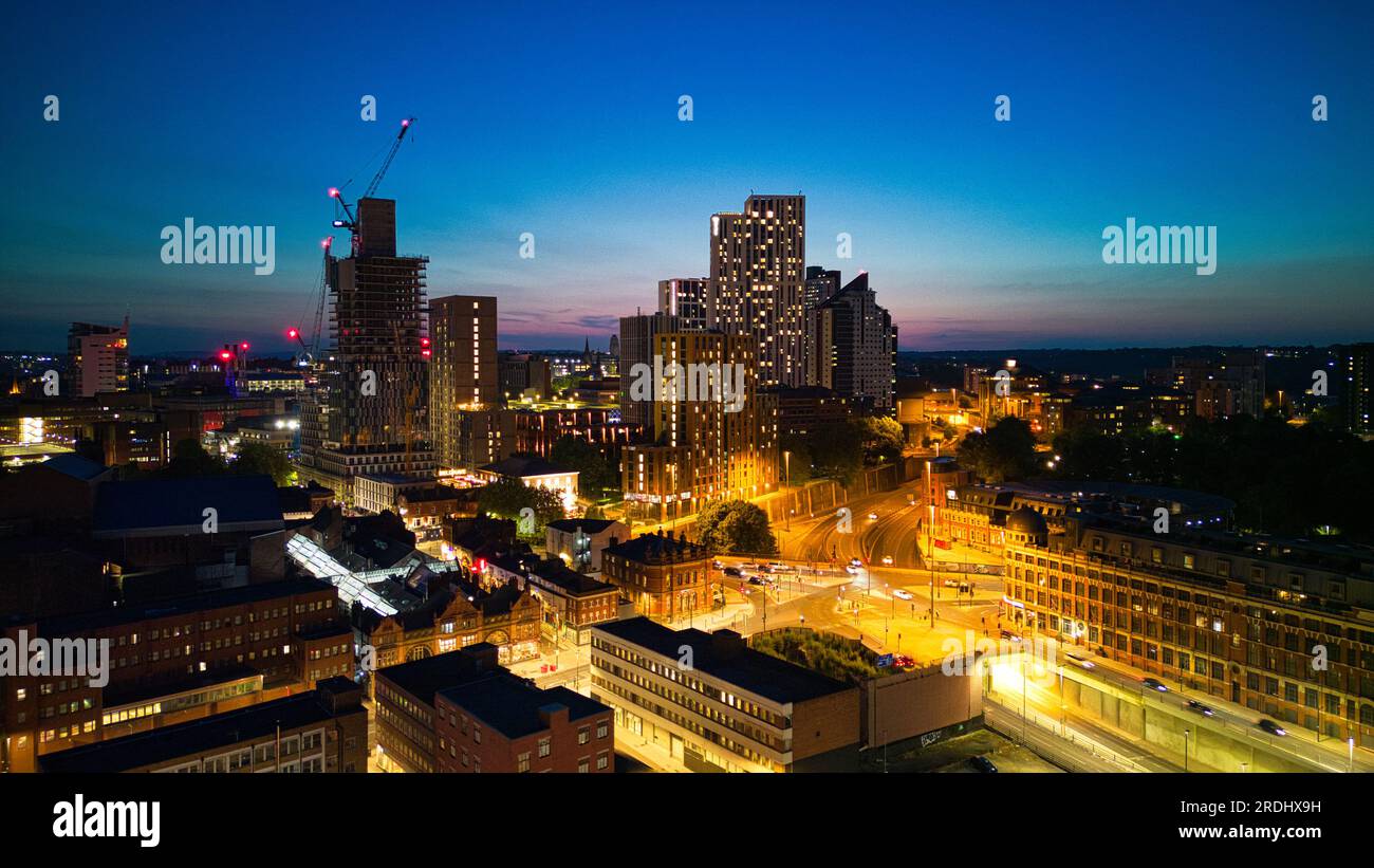 Aerial drone footage city leeds hi-res stock photography and images - Alamy
