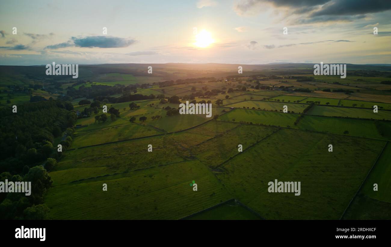Beautiful sunset taken in North Yorkshire Stock Photo - Alamy