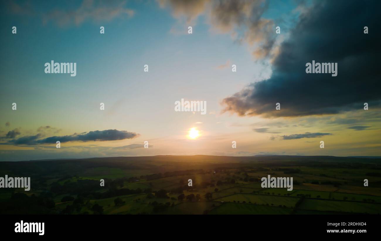 Beautiful sunset taken in North Yorkshire Stock Photo - Alamy