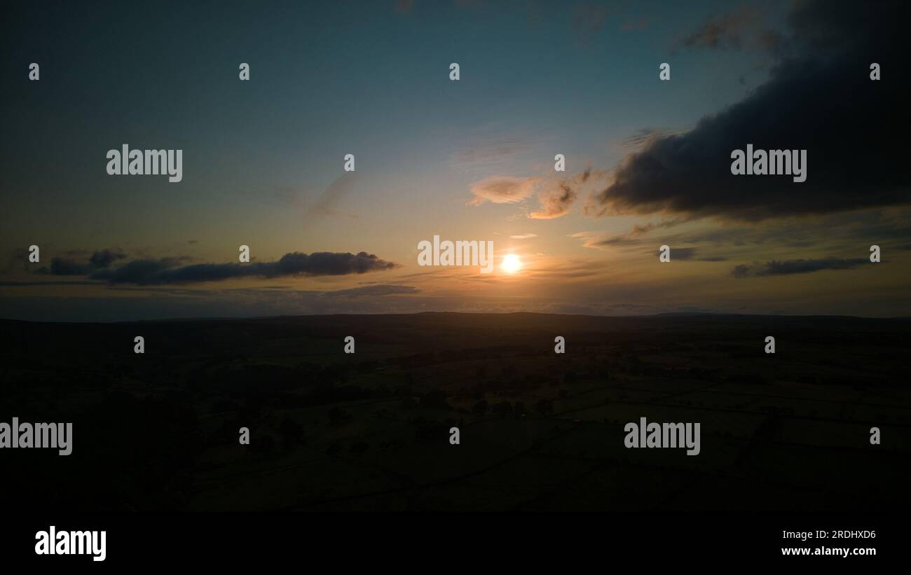 Beautiful sunset taken in North Yorkshire Stock Photo - Alamy