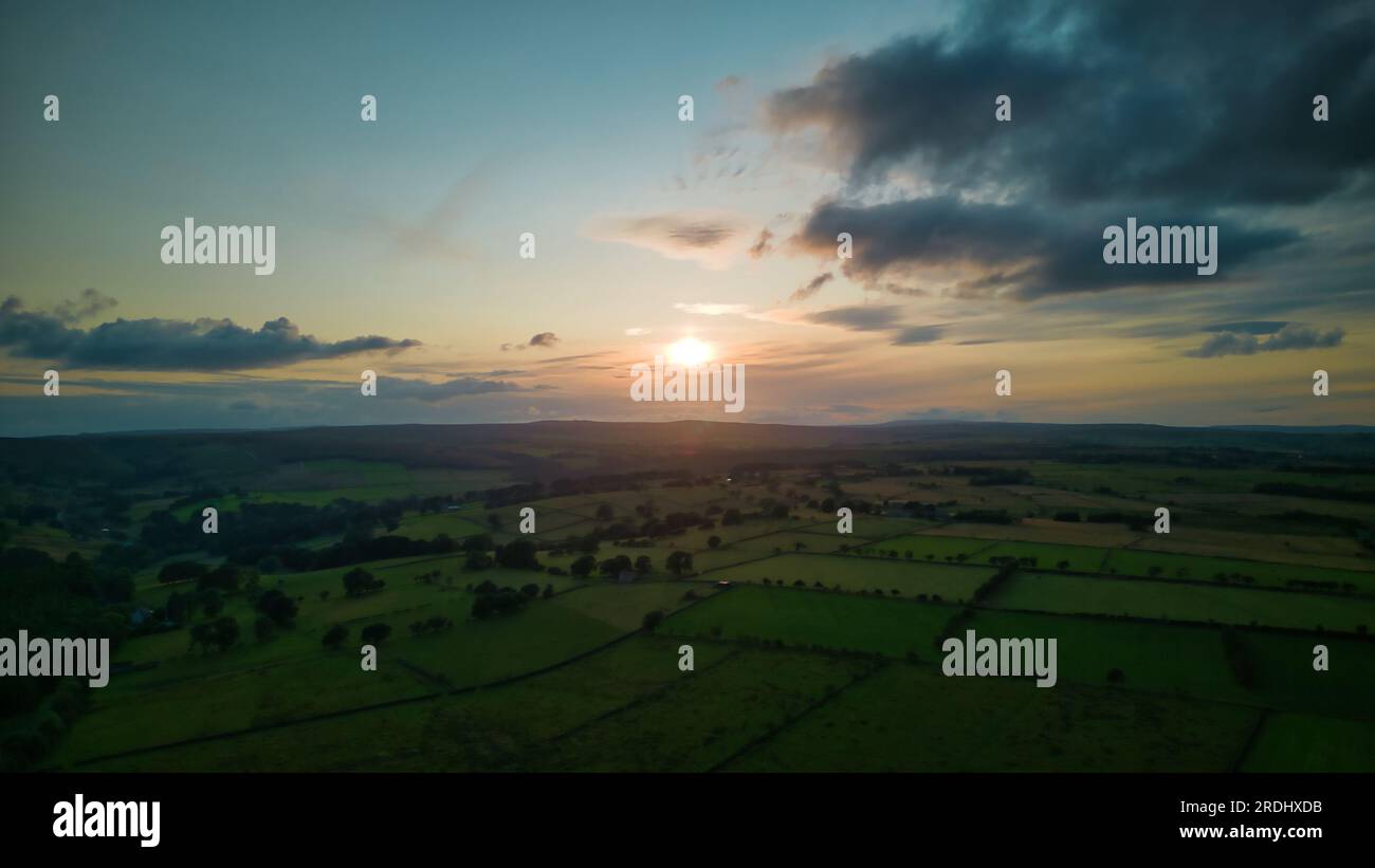 Beautiful sunset taken in North Yorkshire Stock Photo - Alamy