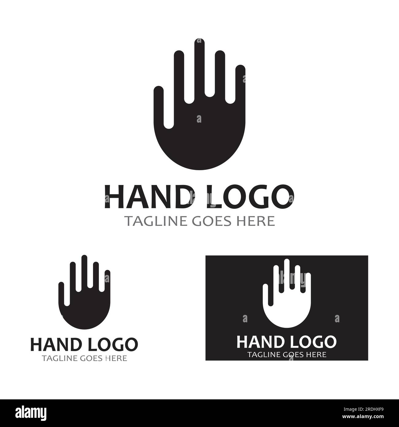 Hand logo icon vector design template Stock Vector Image & Art - Alamy