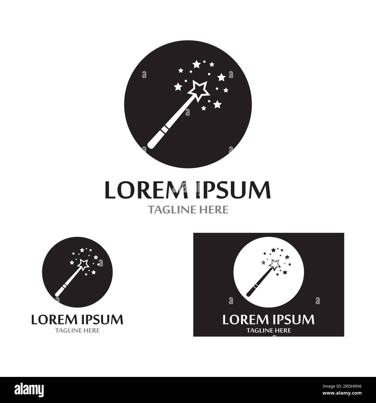 magic wand icon logo vector illustration Stock Vector Image & Art - Alamy