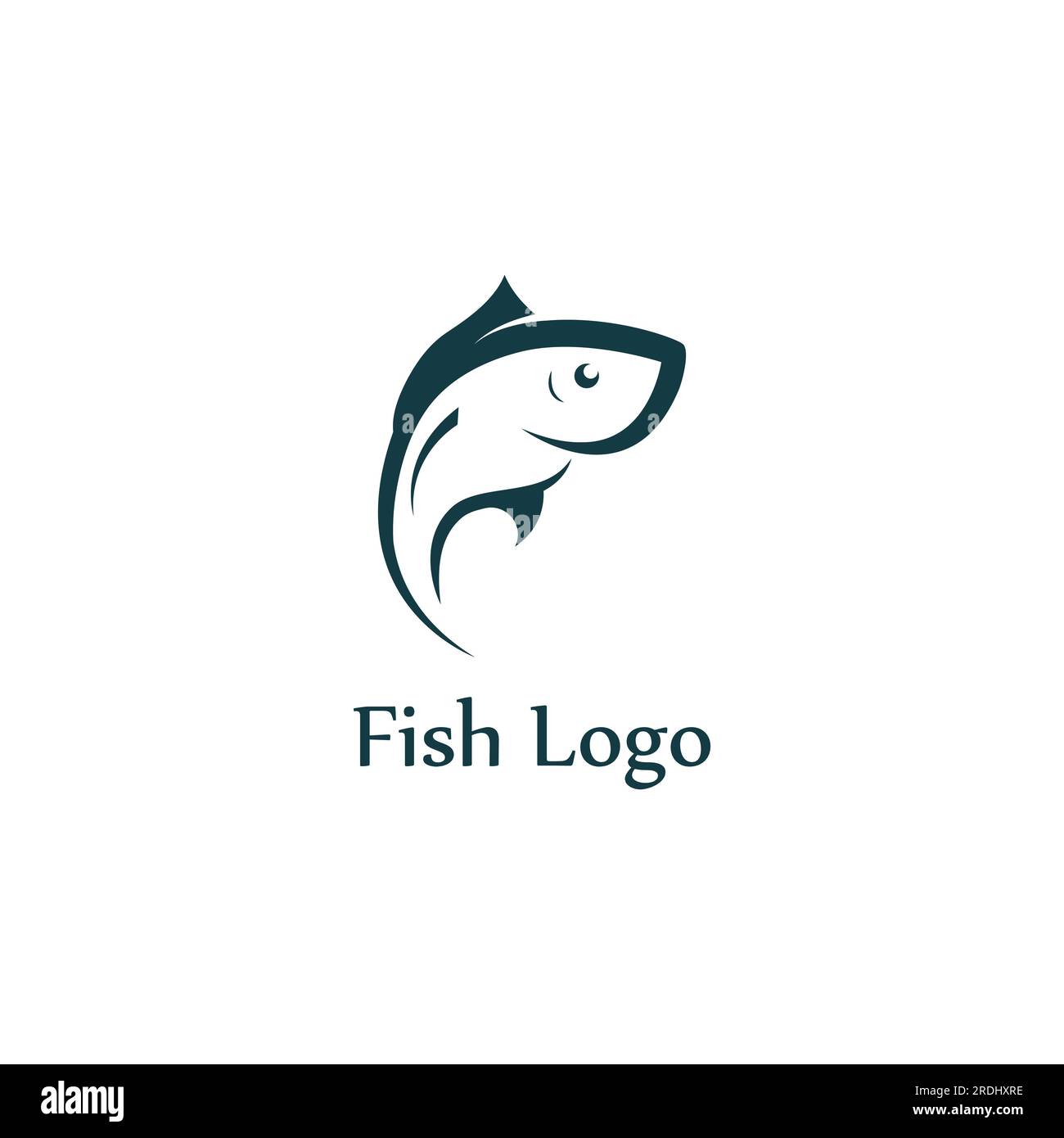 Fish logo, fishinghook, fish oil and seafood restaurant icon. With ...
