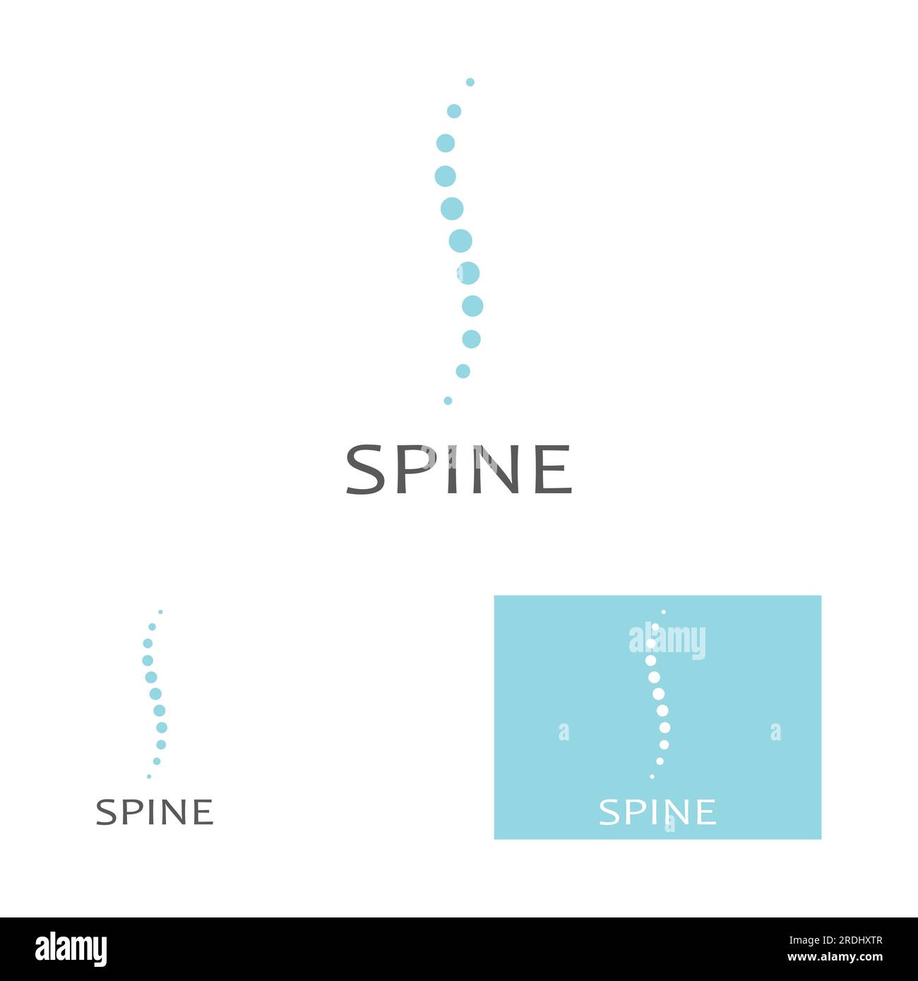 Spinal diagnostics, spine care and spine health.With modern vector icon ...