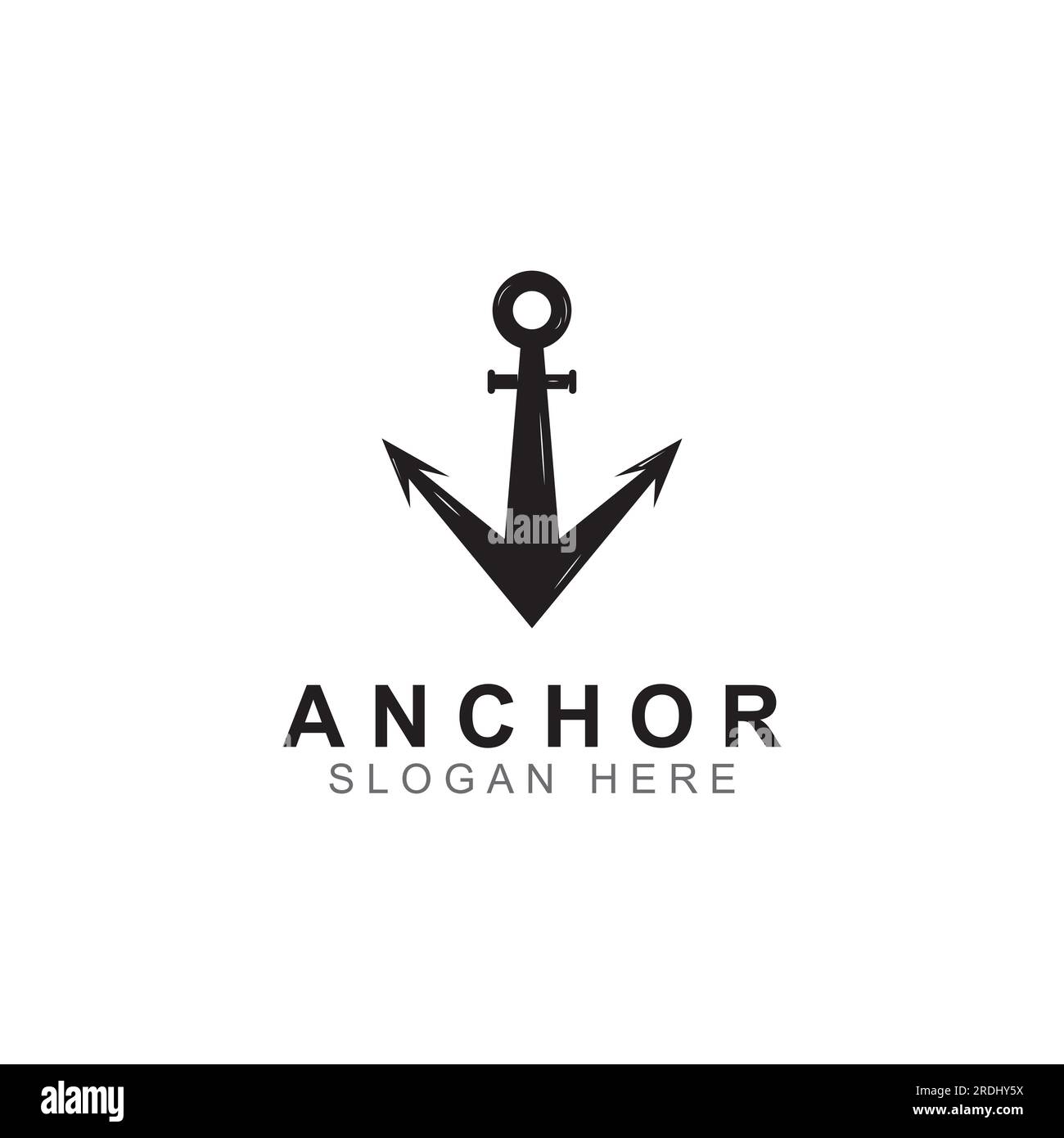 Logo and anchor symbol design vector Stock Vector Image & Art - Alamy
