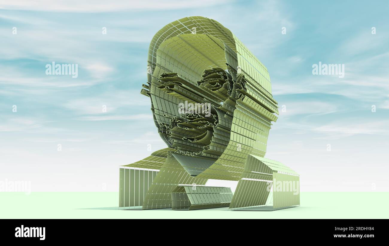 Illustration of human bust Stock Photo - Alamy
