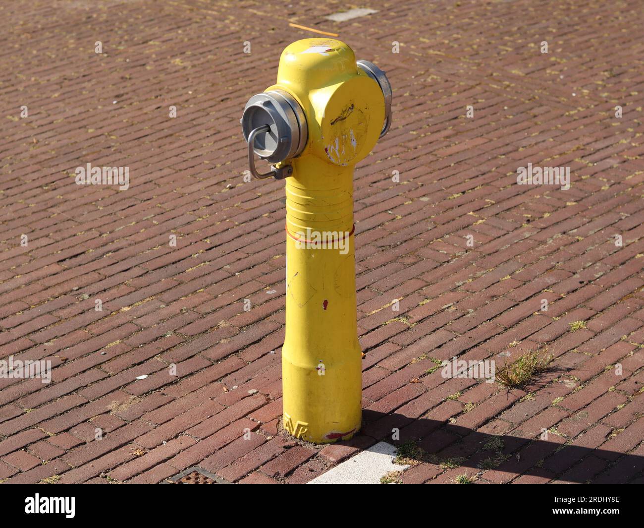 Yellow Fire Hydrant in Nijmegen, The Netherlands Stock Photo - Alamy