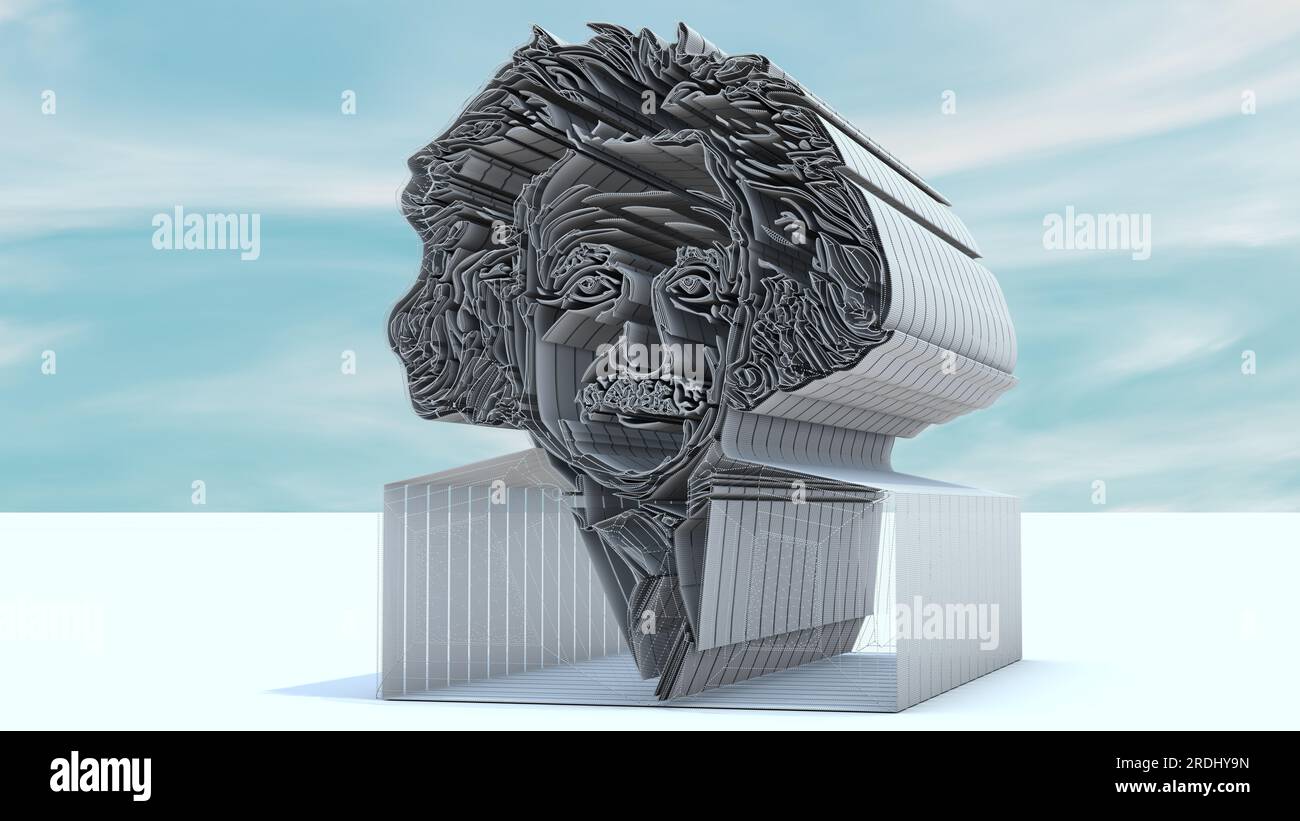 Illustration of human bust Stock Photo - Alamy