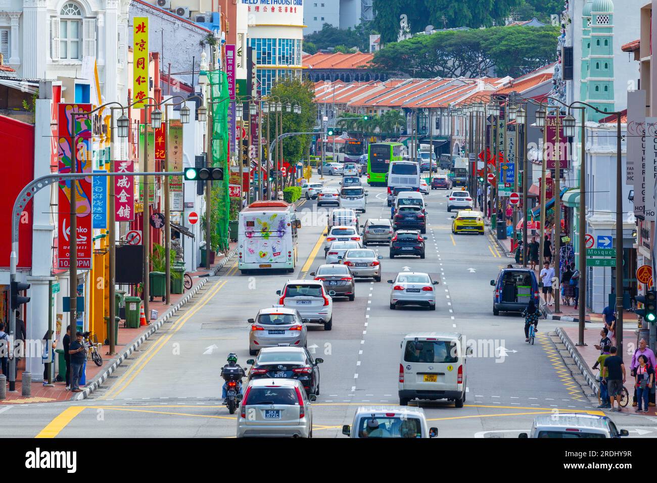 South Bridge Road, one of the main roads leading through the Chinatown ...