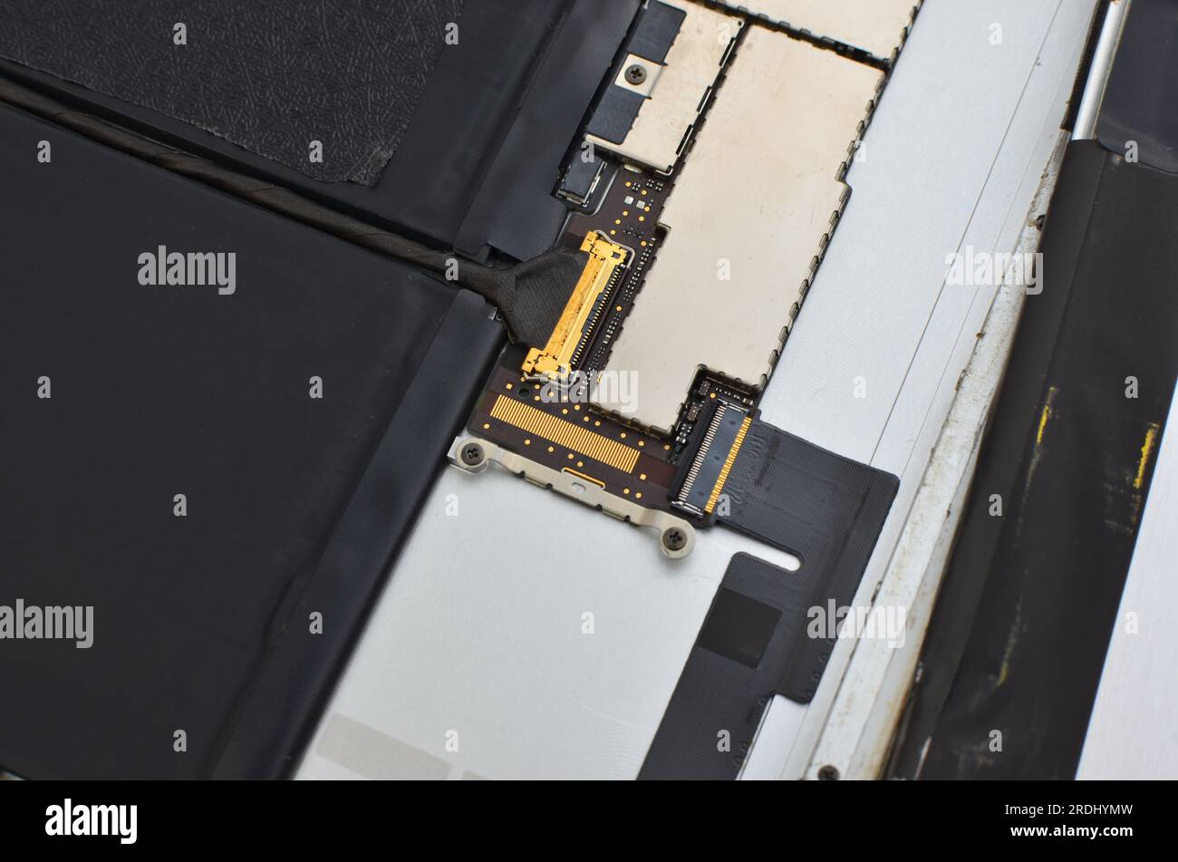 Interior details of a modern tablet incorporating advanced technology ...