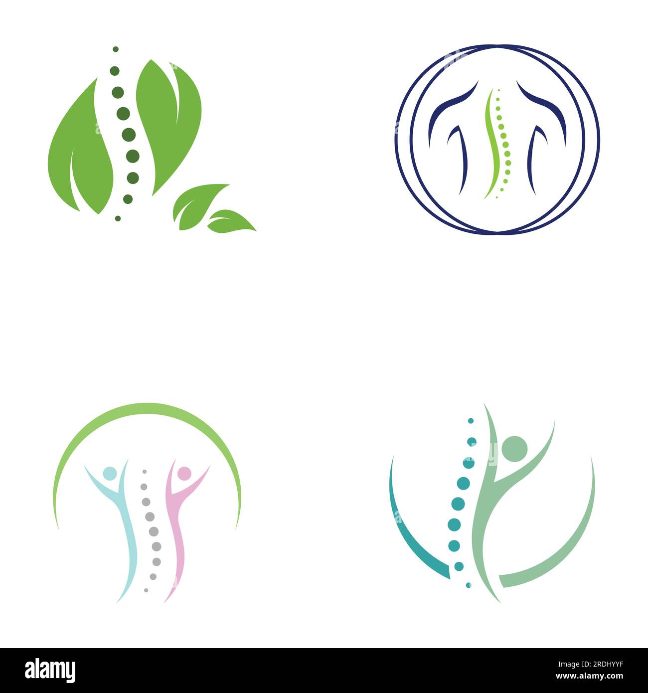 Spinal diagnostics, spine care and spine health.With modern vector icon ...