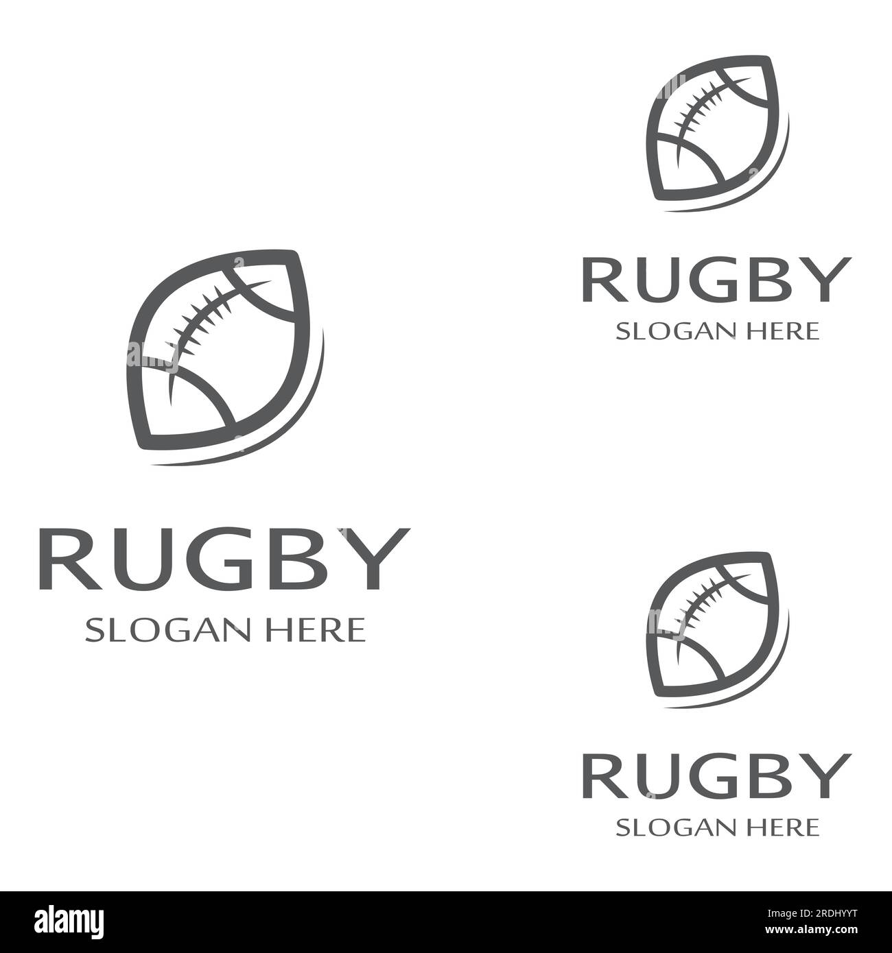 Rugby ball logo. Using vector illustration design concept.Can be used ...