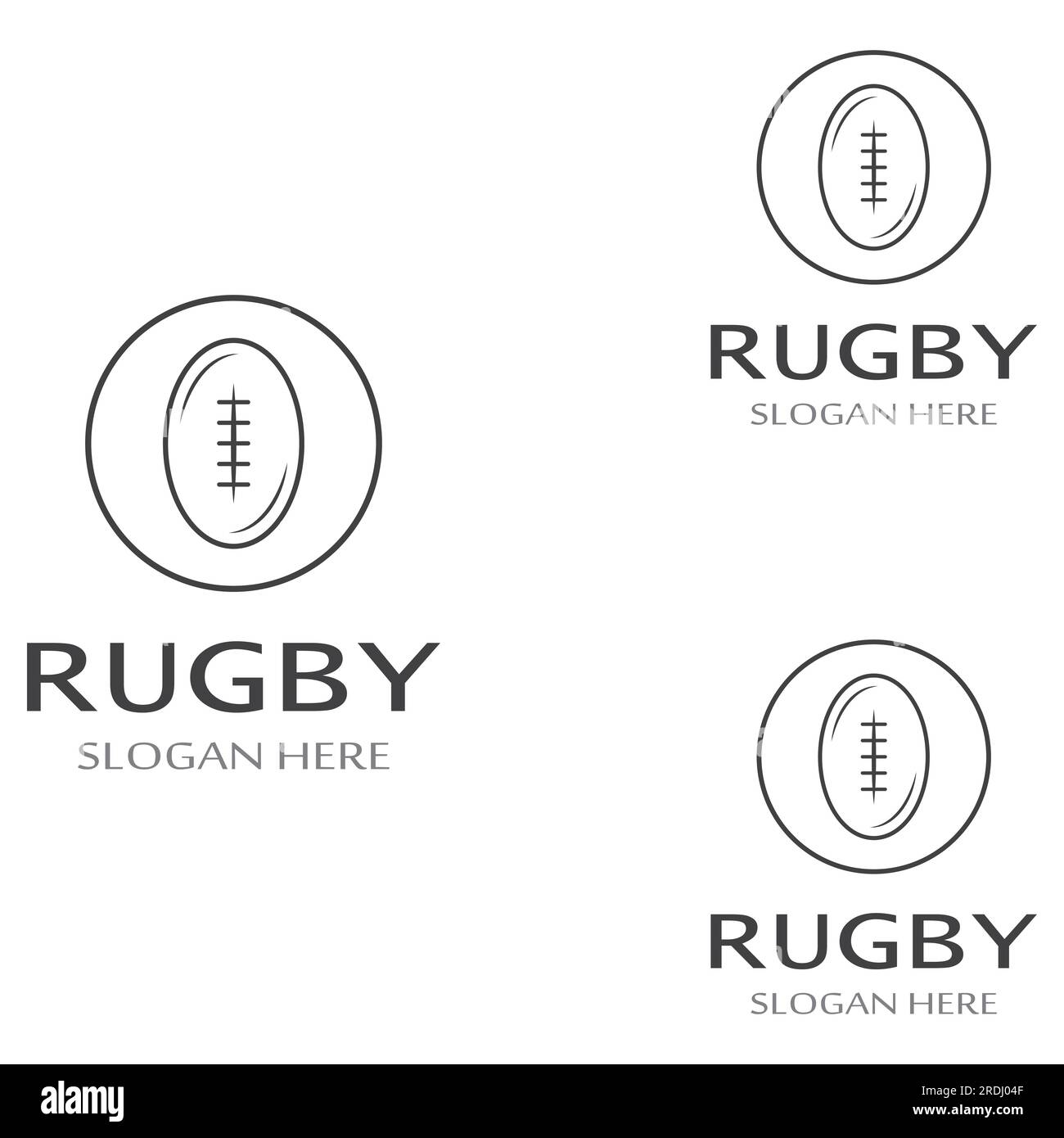 Rugby ball logo. Using vector illustration design concept.Can be used ...