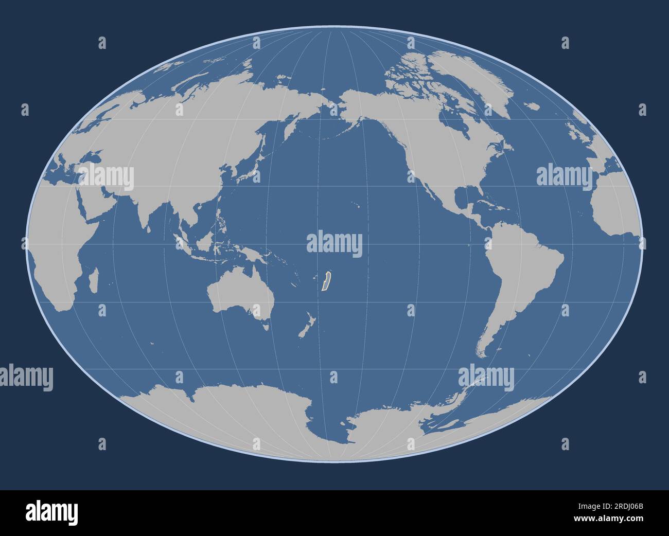 Shape of the Tonga tectonic plate on the solid contour map in the Fahey ...