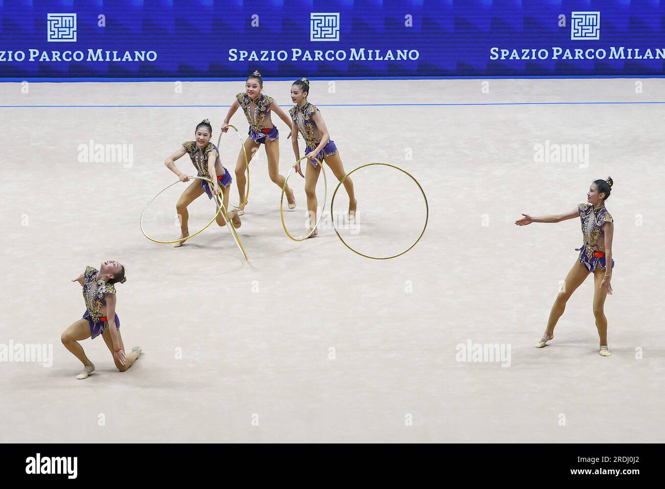 Milan, Italy. 21st July, 2023. Team China during the Gymnastics 2023 ...