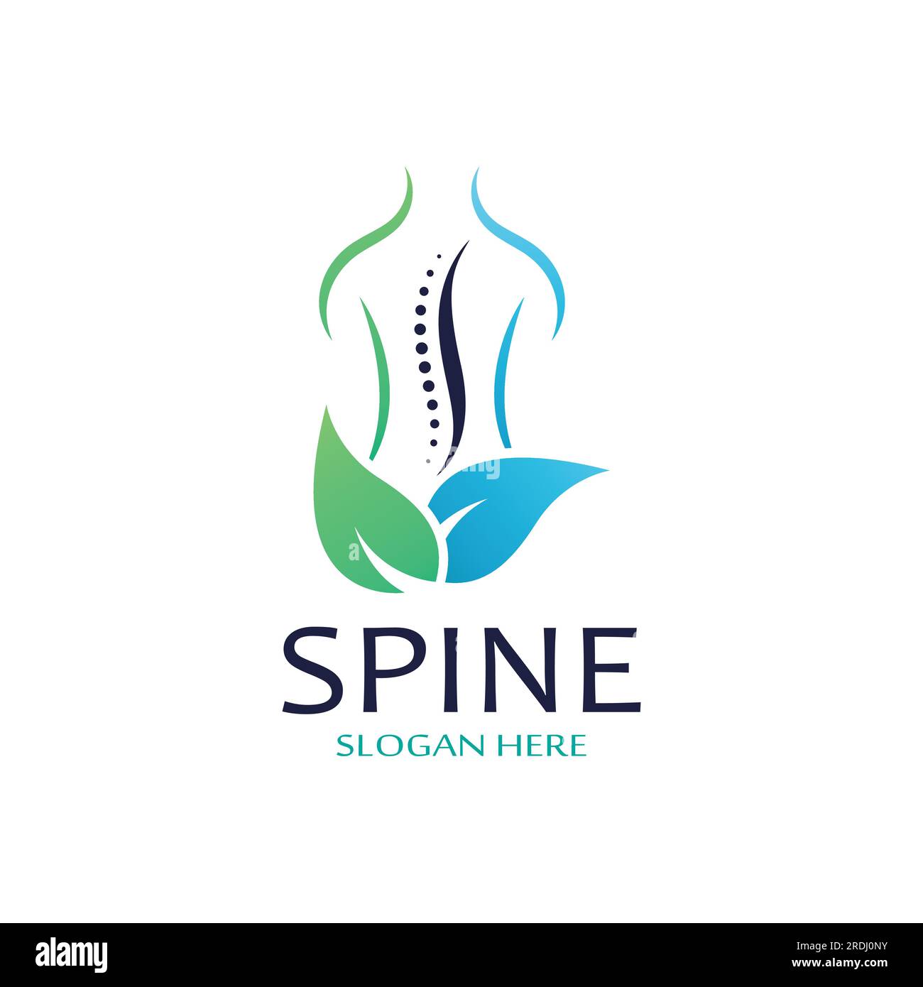 Spinal diagnostics, spine care and spine health.With modern vector icon ...