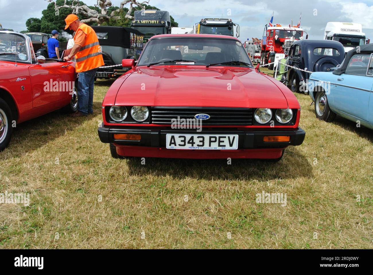 A 1983 Ford Capri parked on display at the 48th Historic Vehicle ...