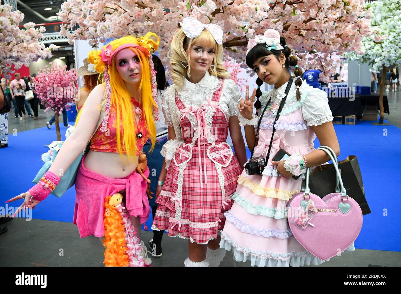 London, UK. 22nd July, 2023. Attendees dress up as Cosplay costume at ...