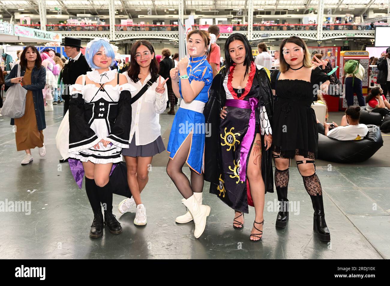 London, UK. 22nd July, 2023. Attendees dress up as Cosplay costume at HYPER JAPAN 2023 with many ...