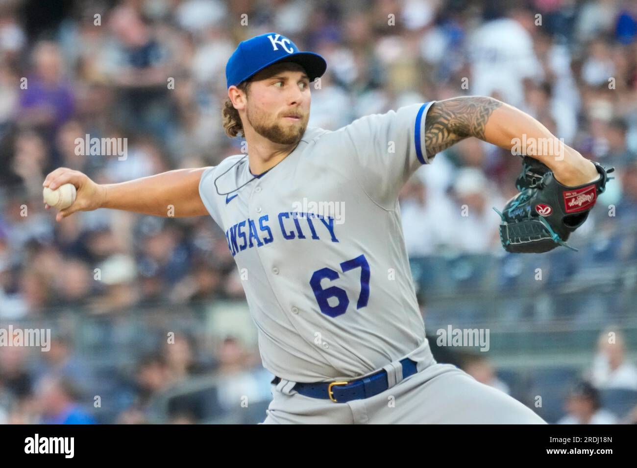 Kansas City Royals pitcher Alec Marsh delivers against the New York ...