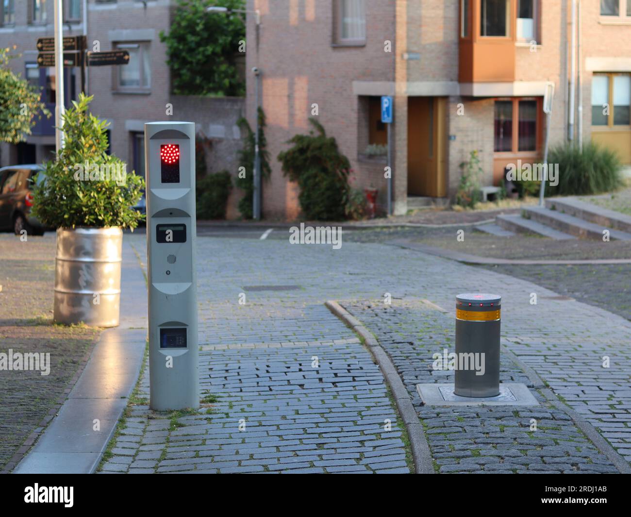 Electronic Road Barrier in Nijmegen, The Netherlands Stock Photo - Alamy