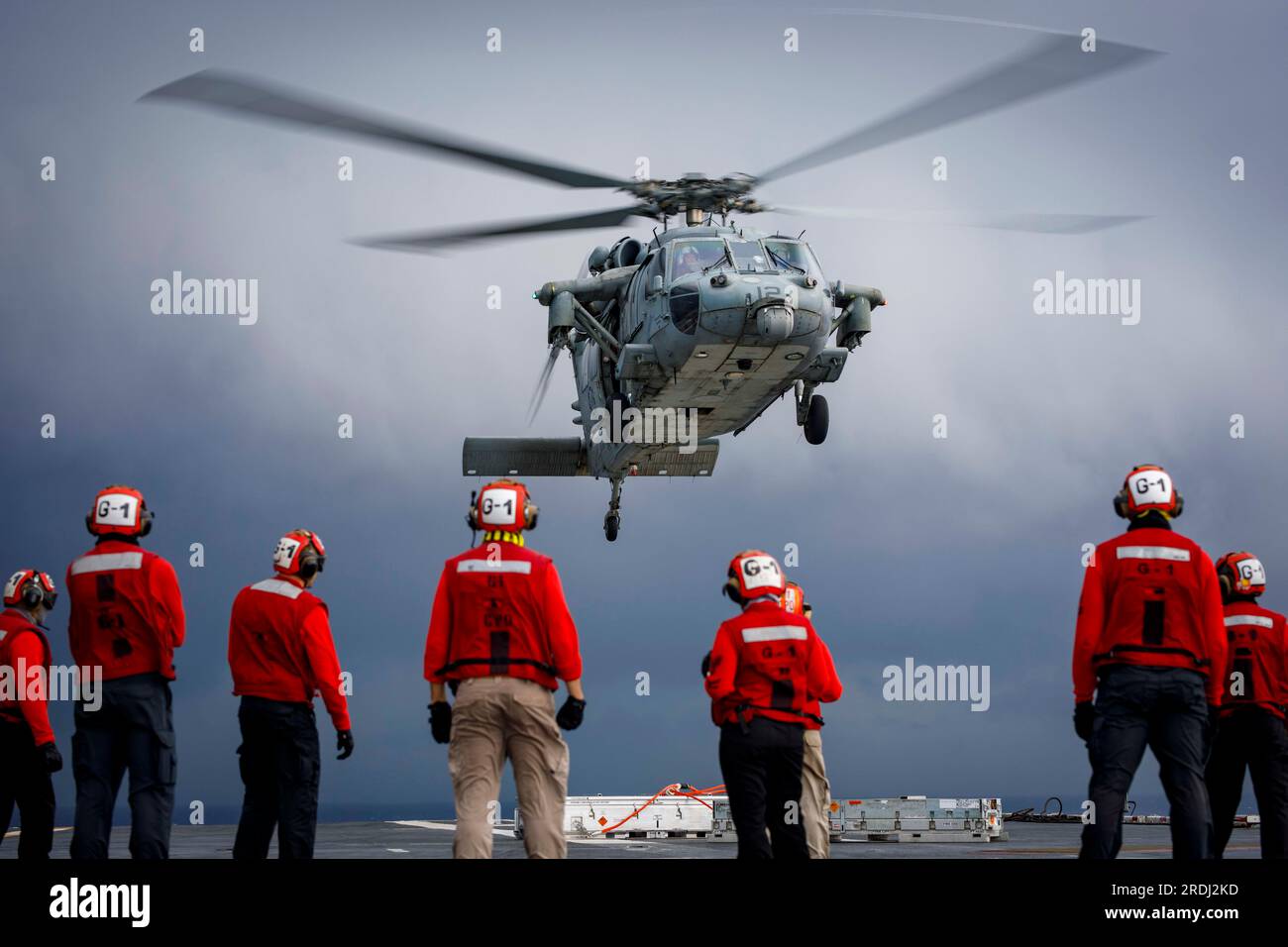 230720-N-TE455-1160 ATLANTIC OCEAN. (July 20, 2023) Sailors stand by on ...