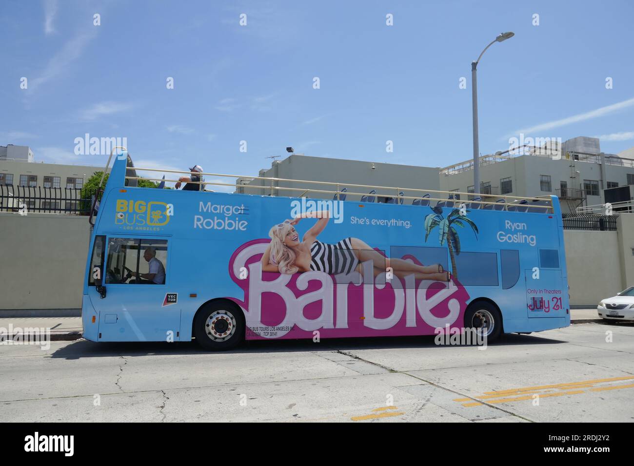 Los Angeles, California, USA 21st July 2023 Barbie Bus at SAG-AFTRA and ...