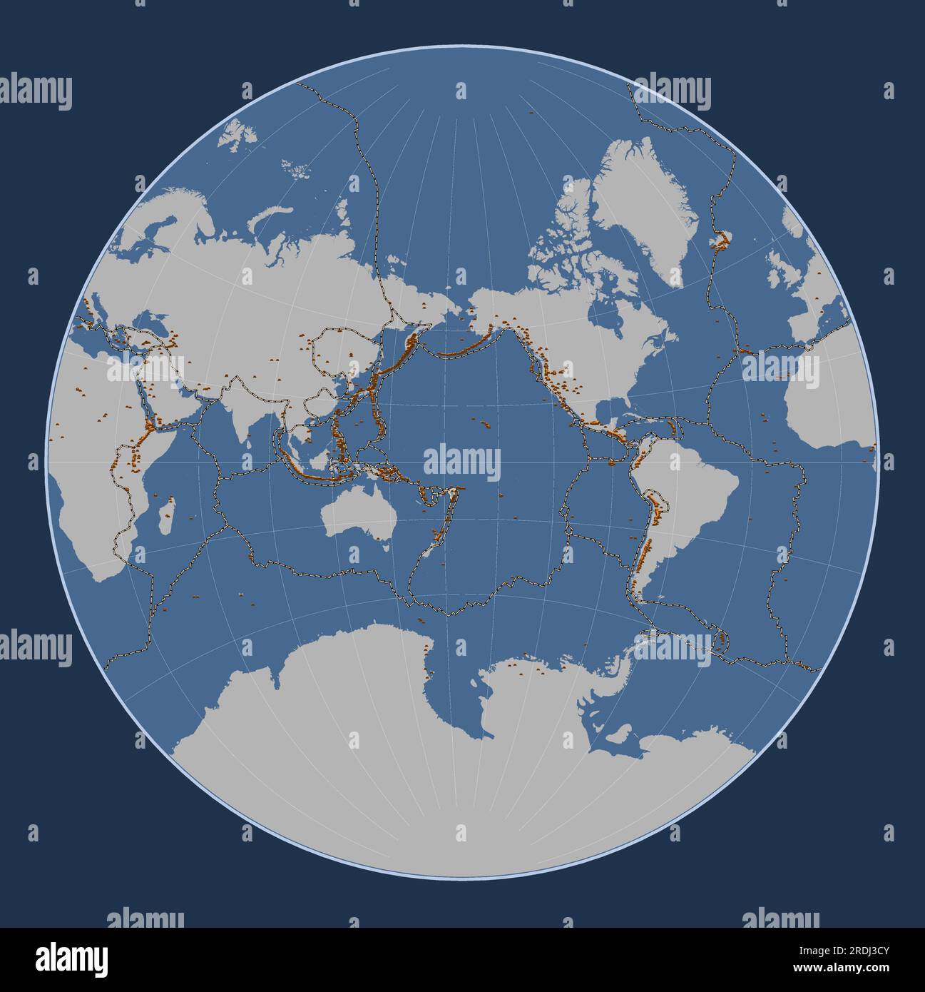 Shape Of The Niuafoou Tectonic Plate On The Solid Contour Map In The Lagrange Projection