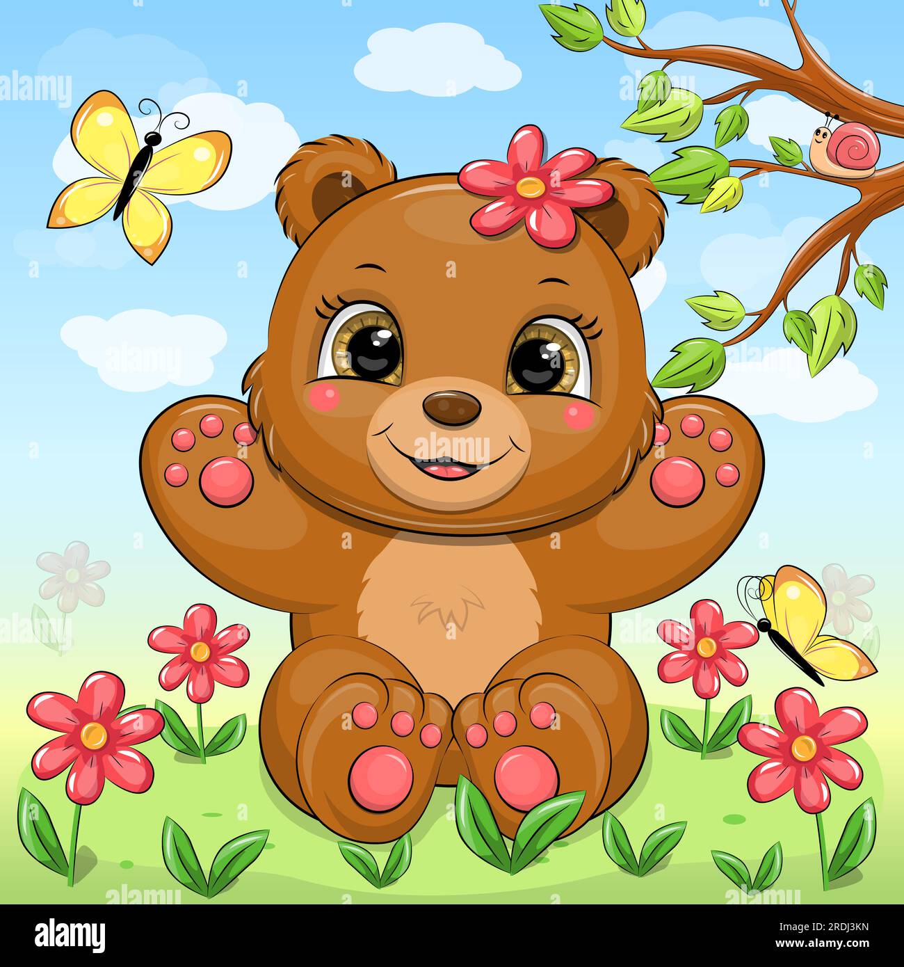 Bear garden Stock Vector Images - Alamy