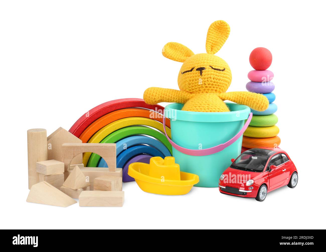 Many different children's toys isolated on white Stock Photo - Alamy