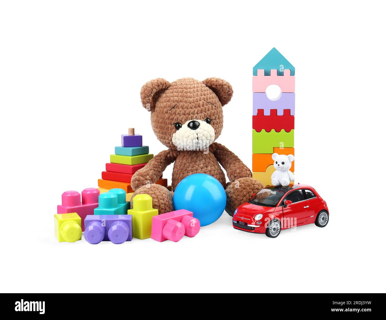 Many different children's toys isolated on white Stock Photo - Alamy