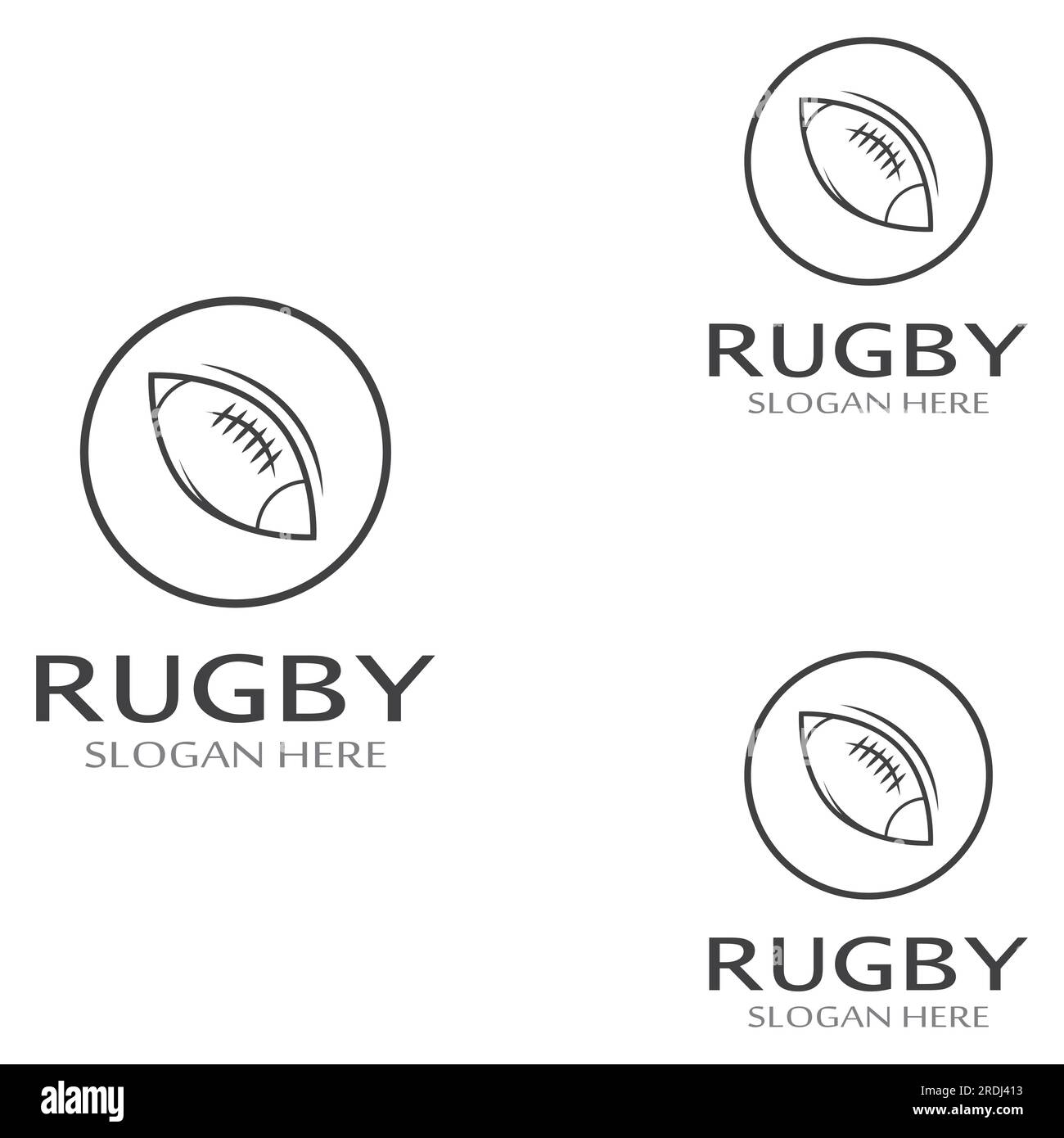 Rugby ball logo. Using vector illustration design concept.Can be used ...