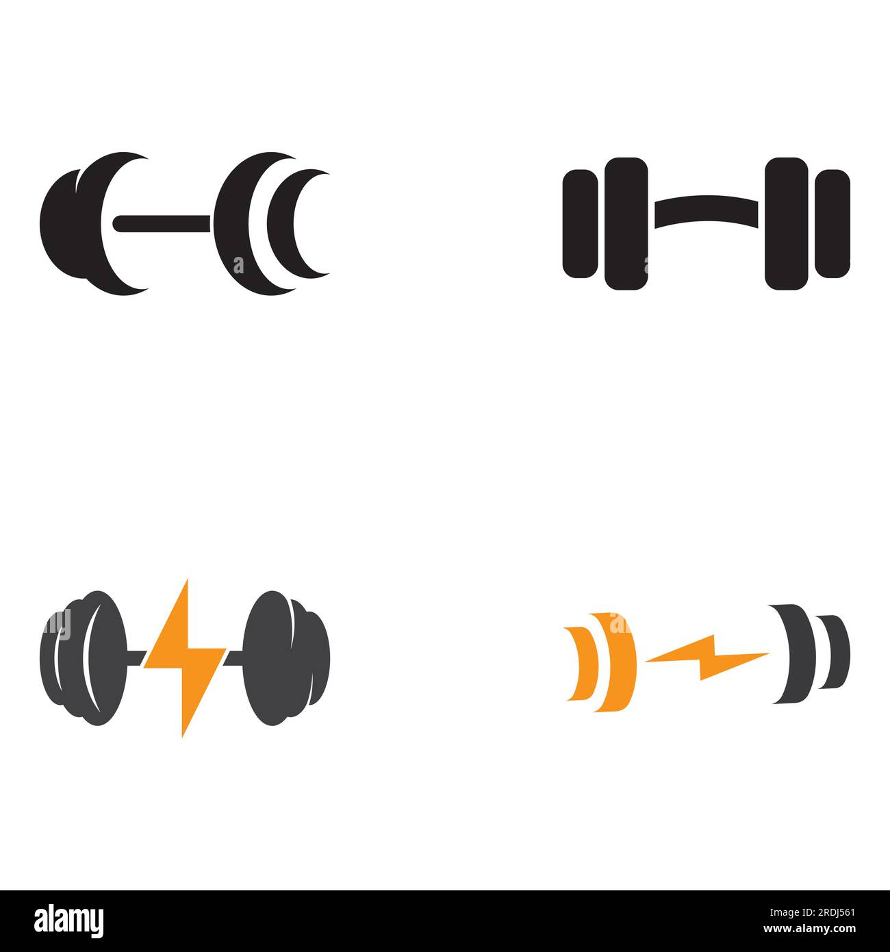 gym fitness silhouette logo and barbell.Design for fitness gym and ...