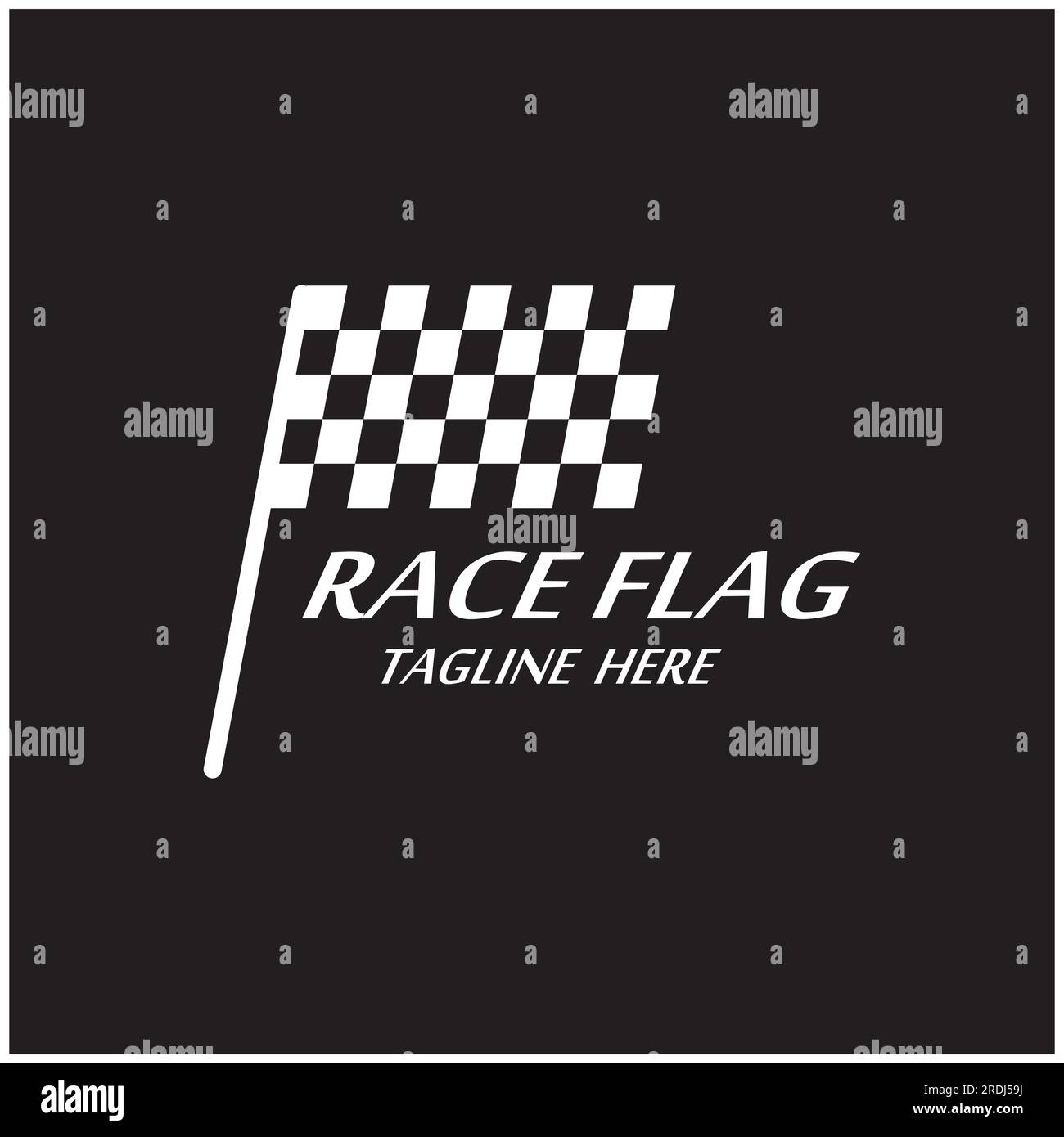 Race flag icon, simple design illustration vector Stock Vector Image ...
