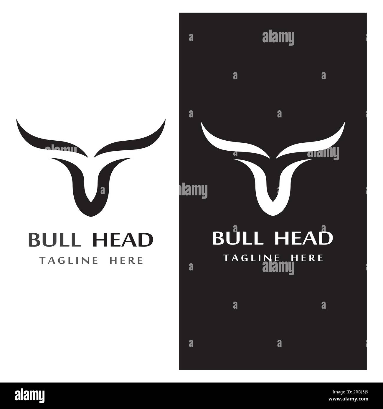 vintage retro bull head horns logo design Stock Vector Image & Art - Alamy