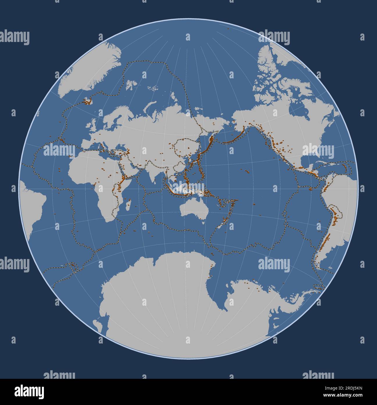 Shape Of The Banda Sea Tectonic Plate On The Solid Contour Map In The Lagrange Projection