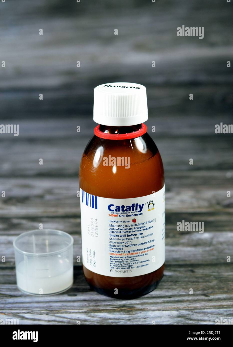 Cairo, Egypt, July 9 2023: Catafly suspension Diclofenac potassium for ...