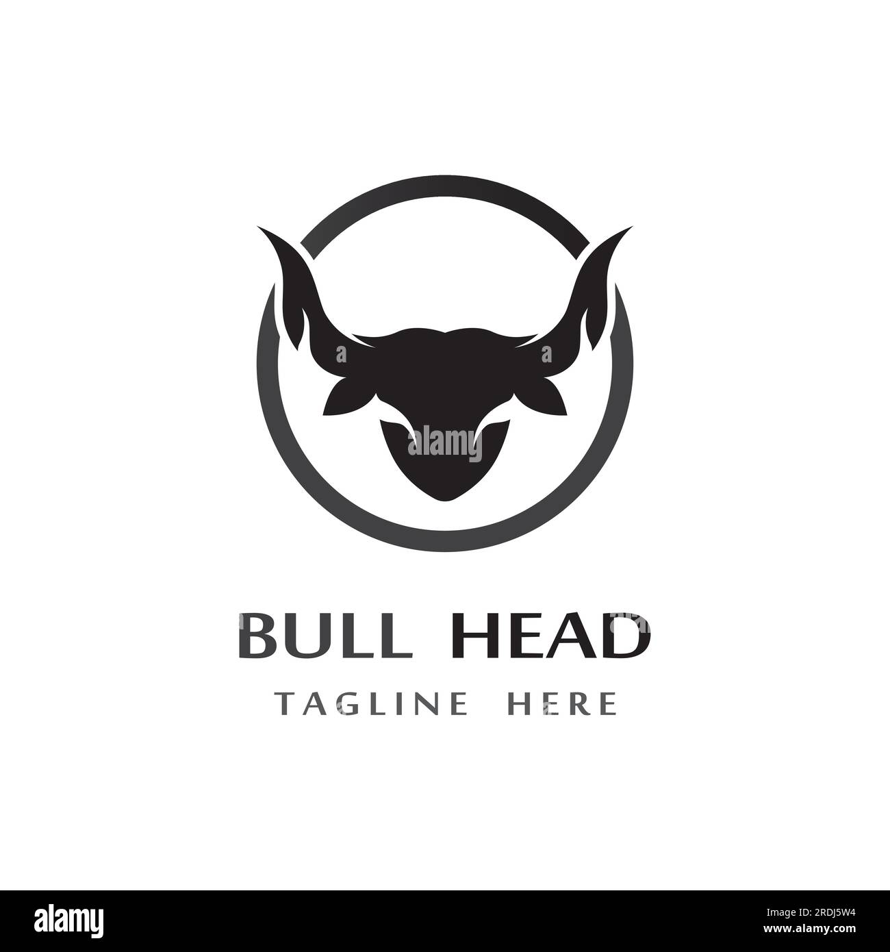 vintage retro bull head horns logo design Stock Vector Image & Art - Alamy