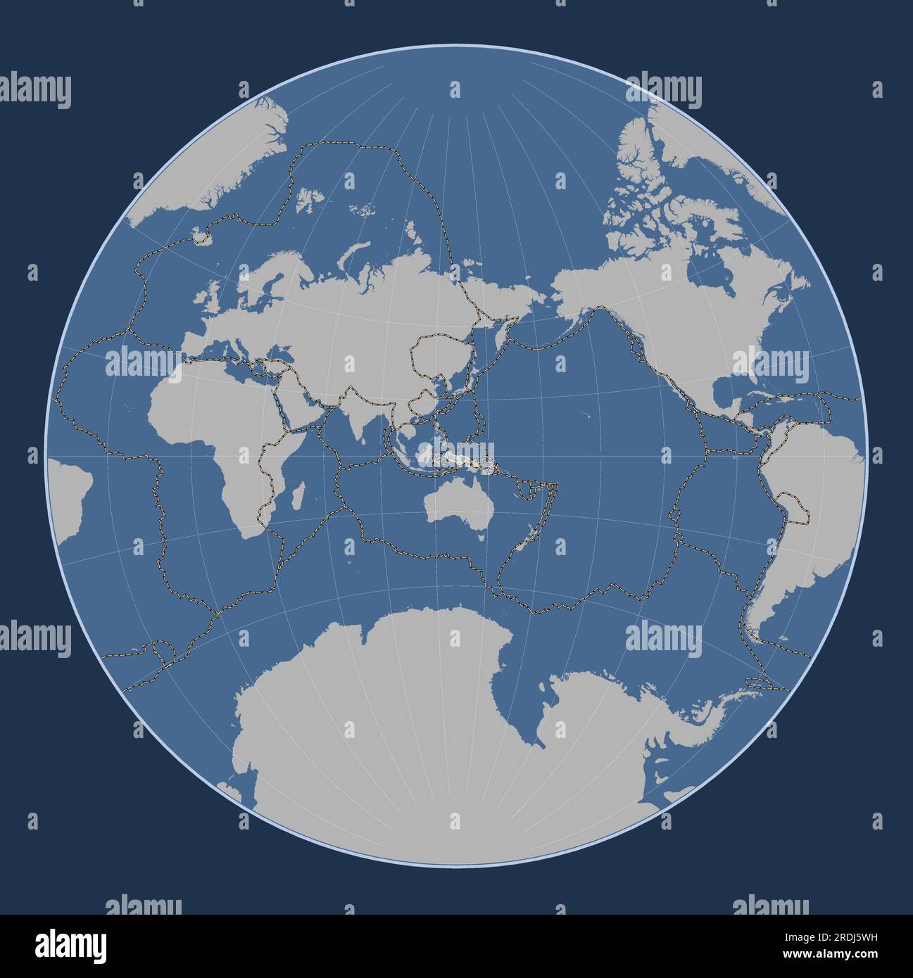 Shape Of The Birds Head Tectonic Plate On The Solid Contour Map In The Lagrange Projection